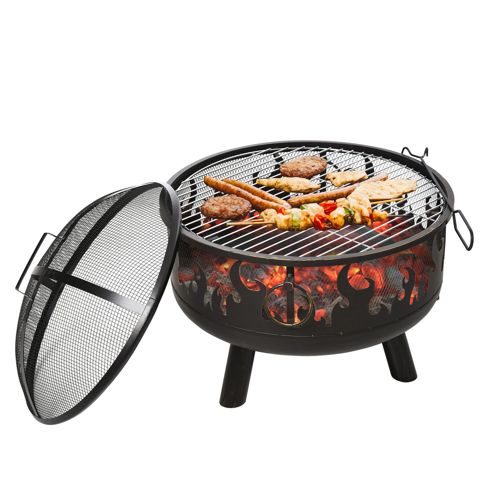 Feuerschale Mit Grill Und Funkenschutz